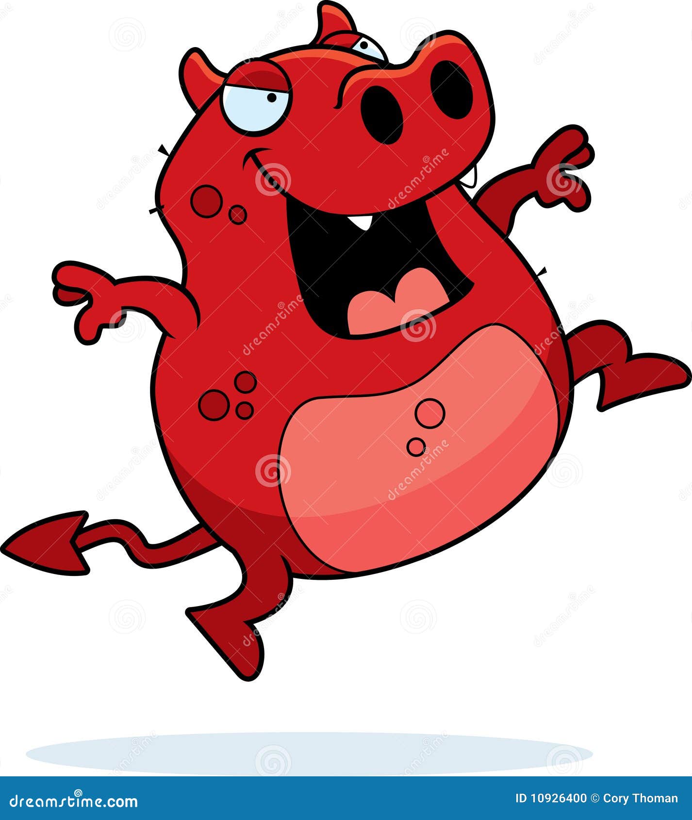 Devil Jumping stock vector. Illustration of evil, monster - 10926400