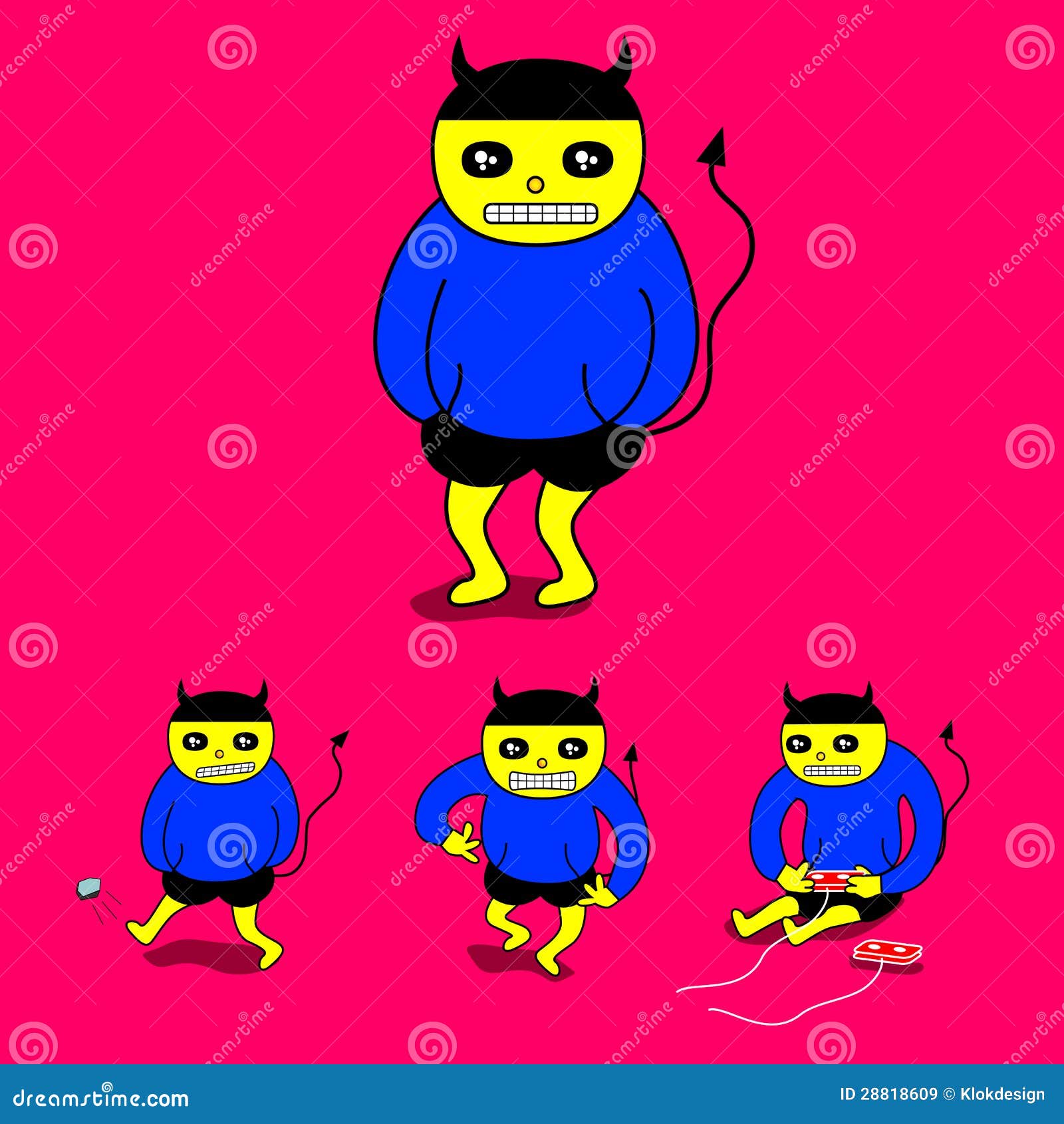 Devil Kid stock vector. Illustration of game, punk, rebel - 28818609