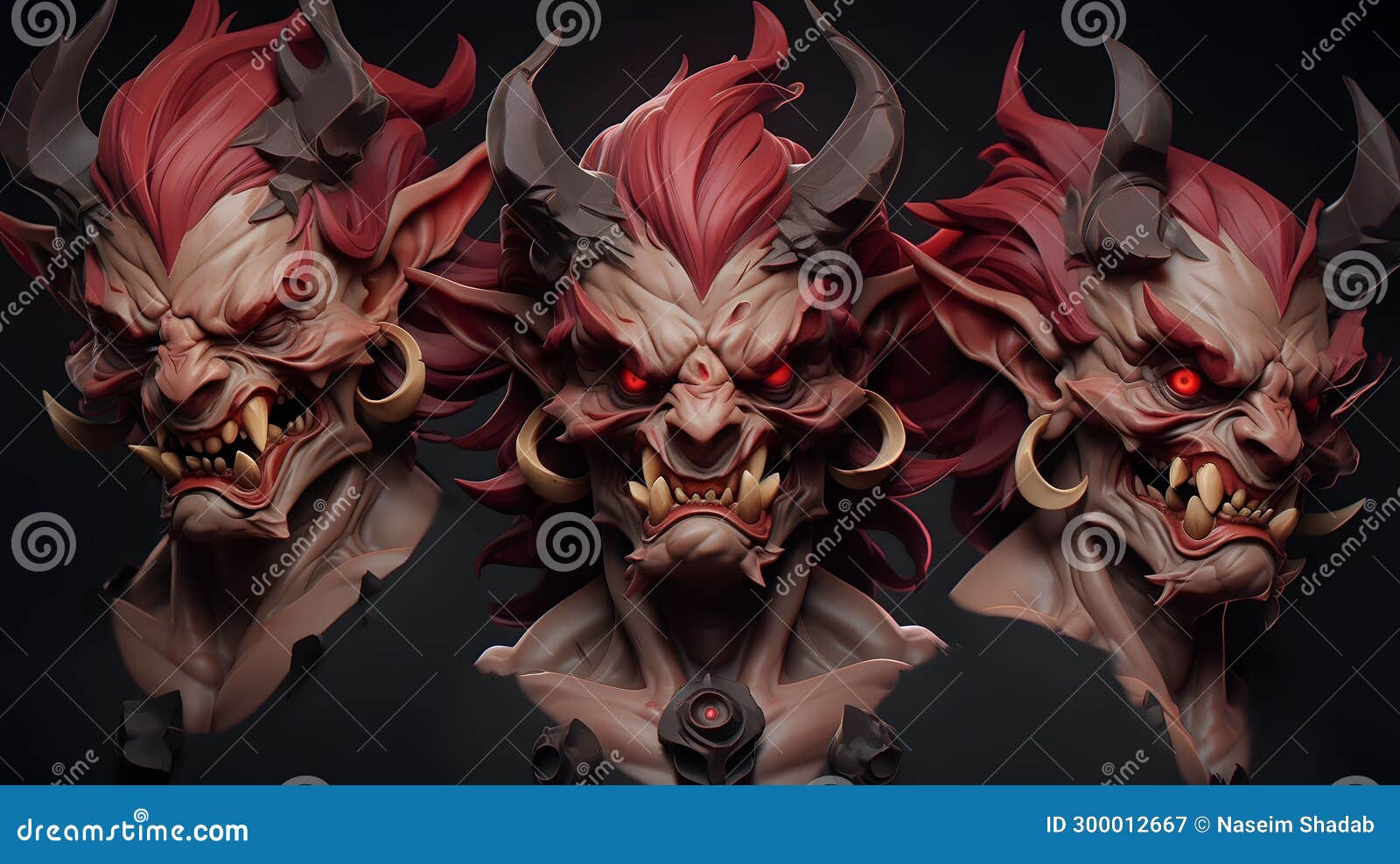 Devil King stock illustration. Illustration of cartoon - 300012667