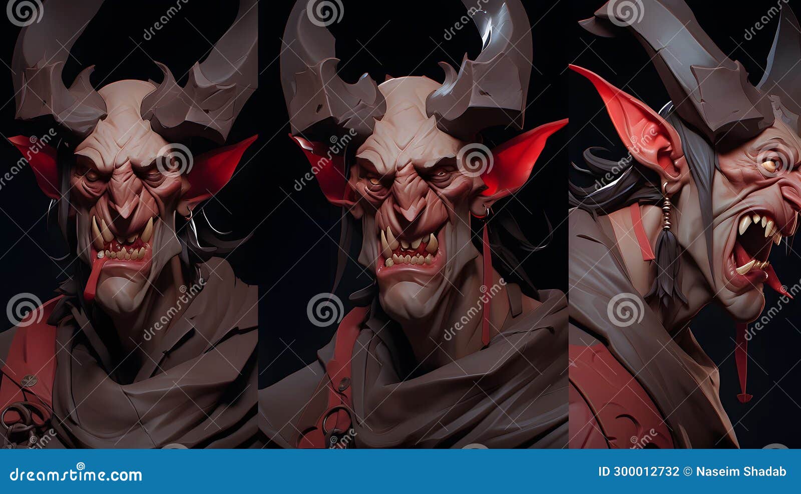 Devil King stock illustration. Illustration of cartoon - 300012732