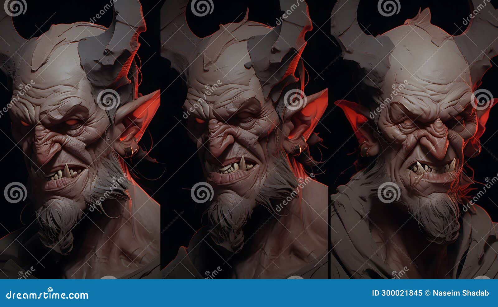 Devil King stock illustration. Illustration of anime - 300021845