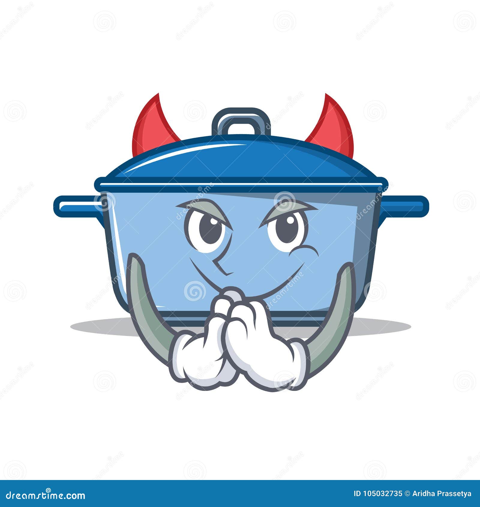 Devil Kitchen Character Cartoon Style Stock Vector - Illustration of ...