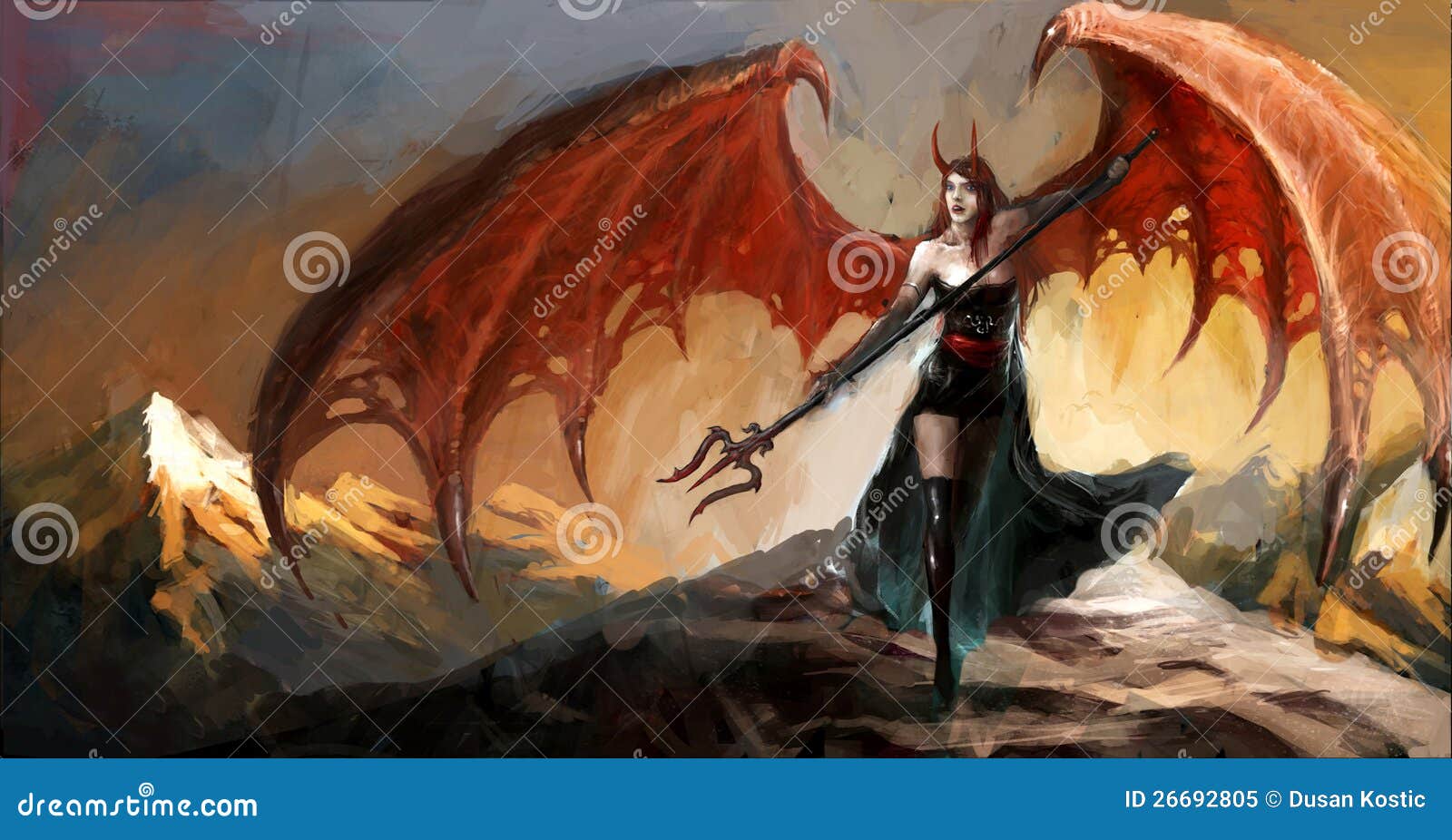 Devil Lady Royalty-Free Stock Photography | CartoonDealer.com #26692805