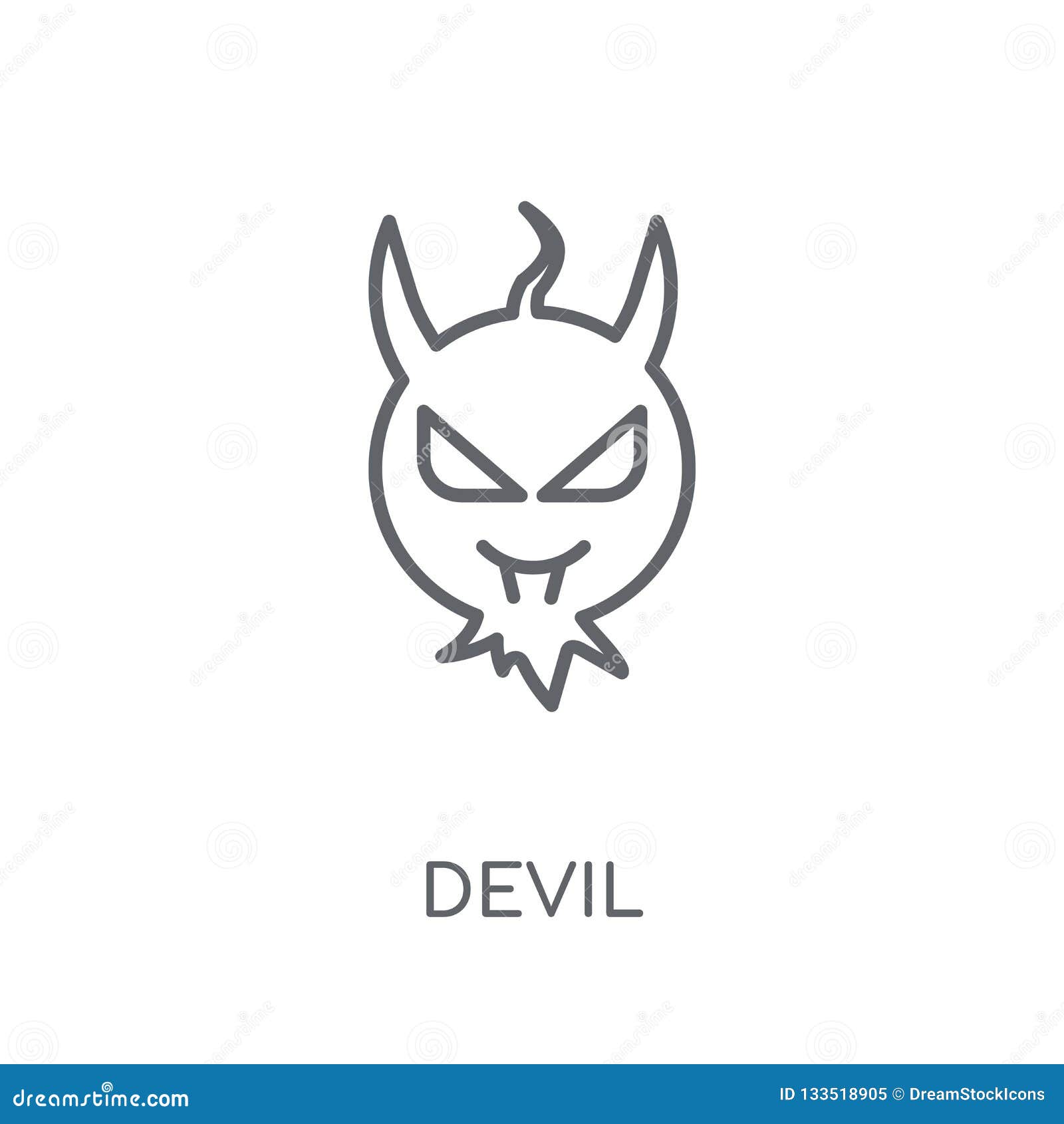 Devil Linear Icon. Modern Outline Devil Logo Concept on White Ba Stock ...