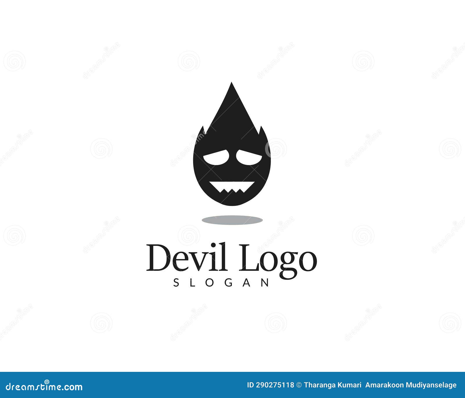 Black Flame Devil Logo for Brand Vector and Editable Stock Vector ...