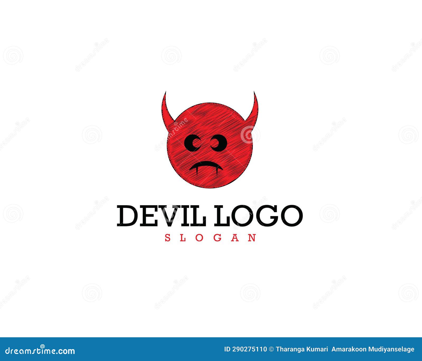 Sad Devil Logo Icon for Business Vector and Editable Stock Vector ...