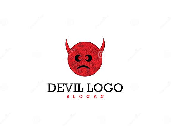 Sad Devil Logo Icon for Business Vector and Editable Stock Vector ...
