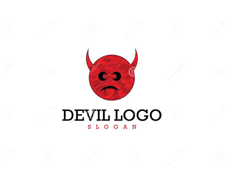 Sad Devil Logo Icon for Business Vector and Editable Stock Vector ...