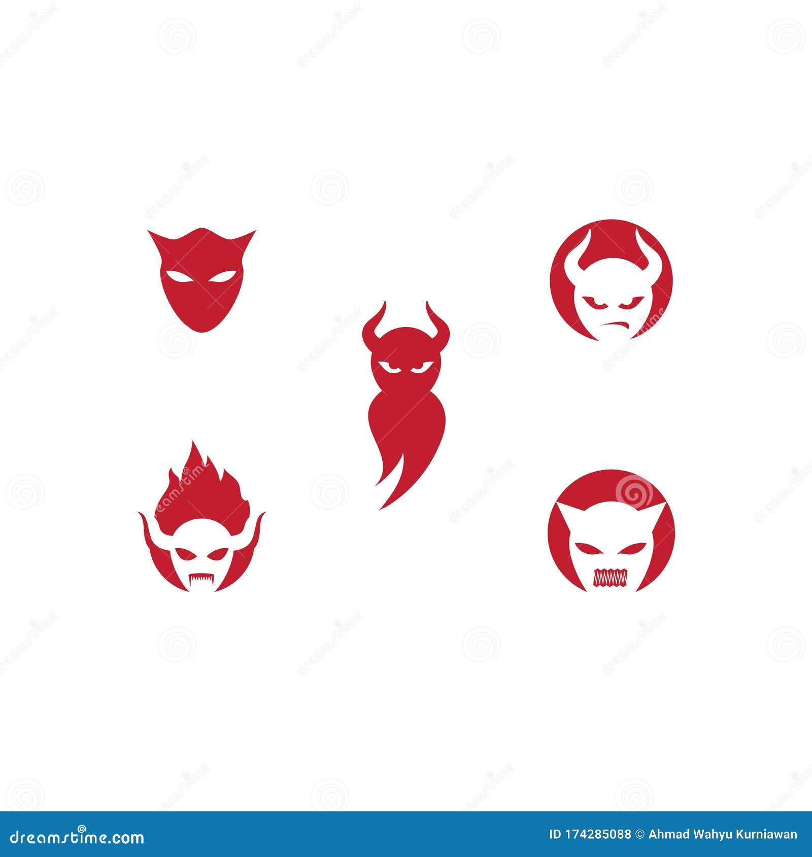 Devil logo stock vector. Illustration of fire, symbol - 174285088
