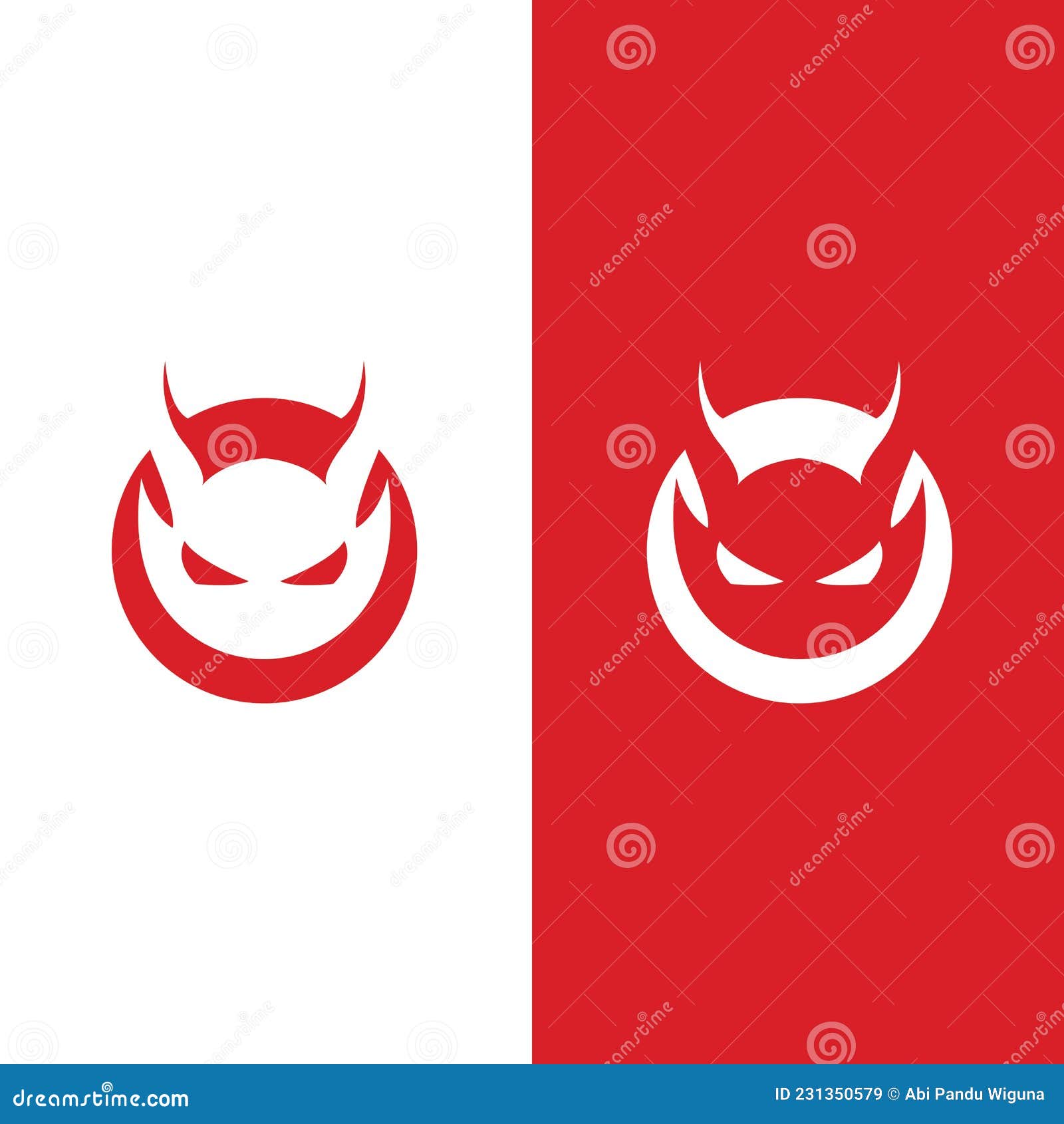 Devil Logo and Vector Template Stock Vector - Illustration of cartoon ...