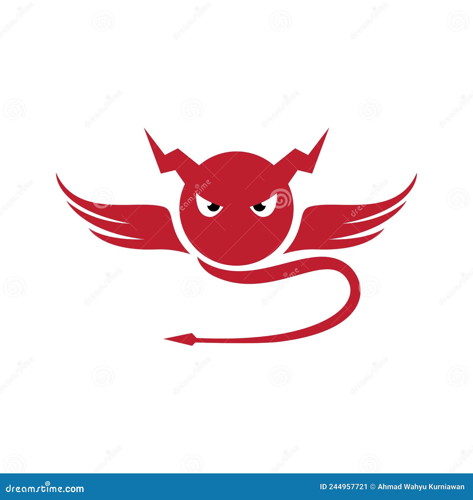 Devil ilustration vector stock vector. Illustration of inferno - 244957721