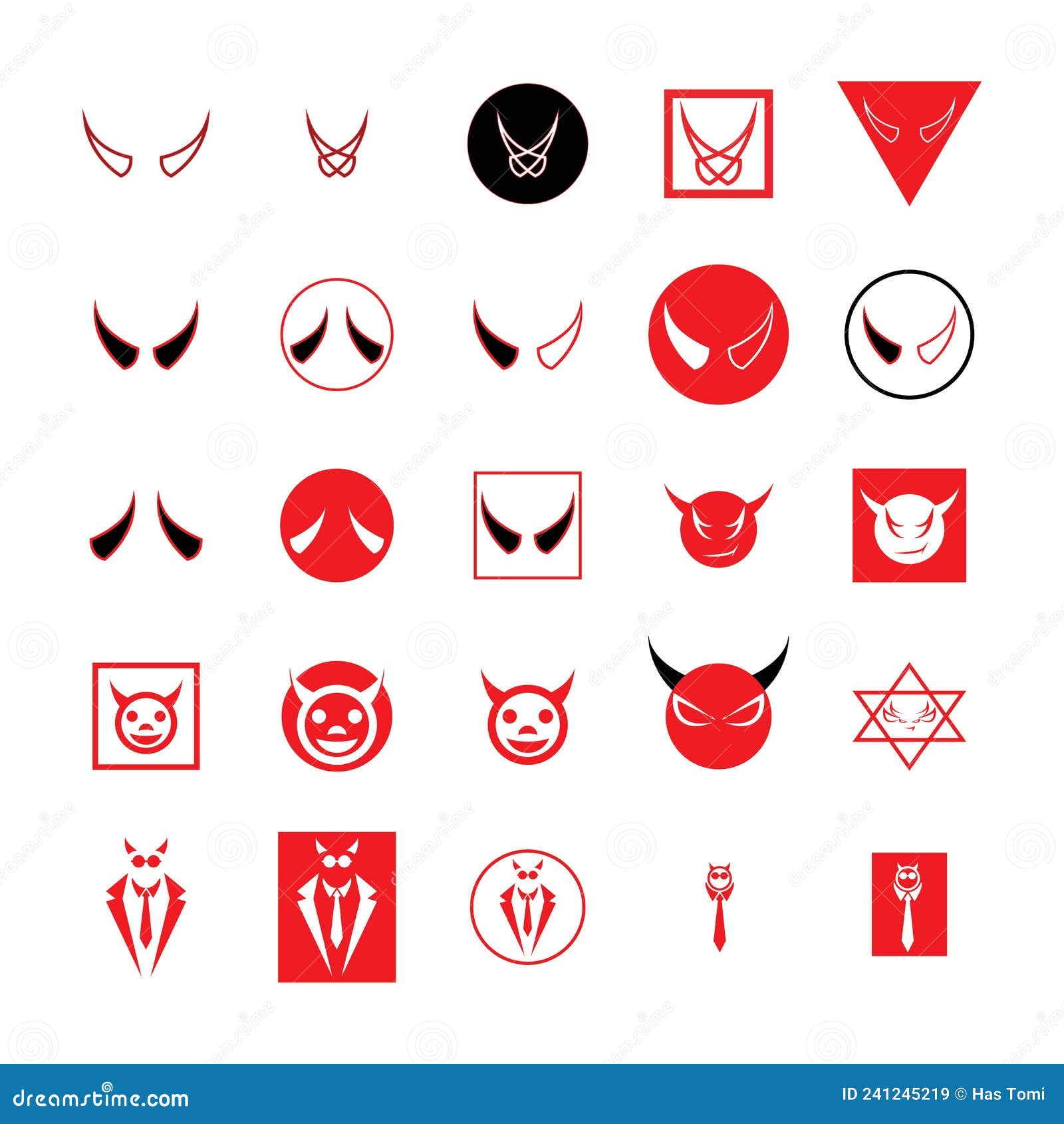 The devil logo and symbol stock illustration. Illustration of element ...