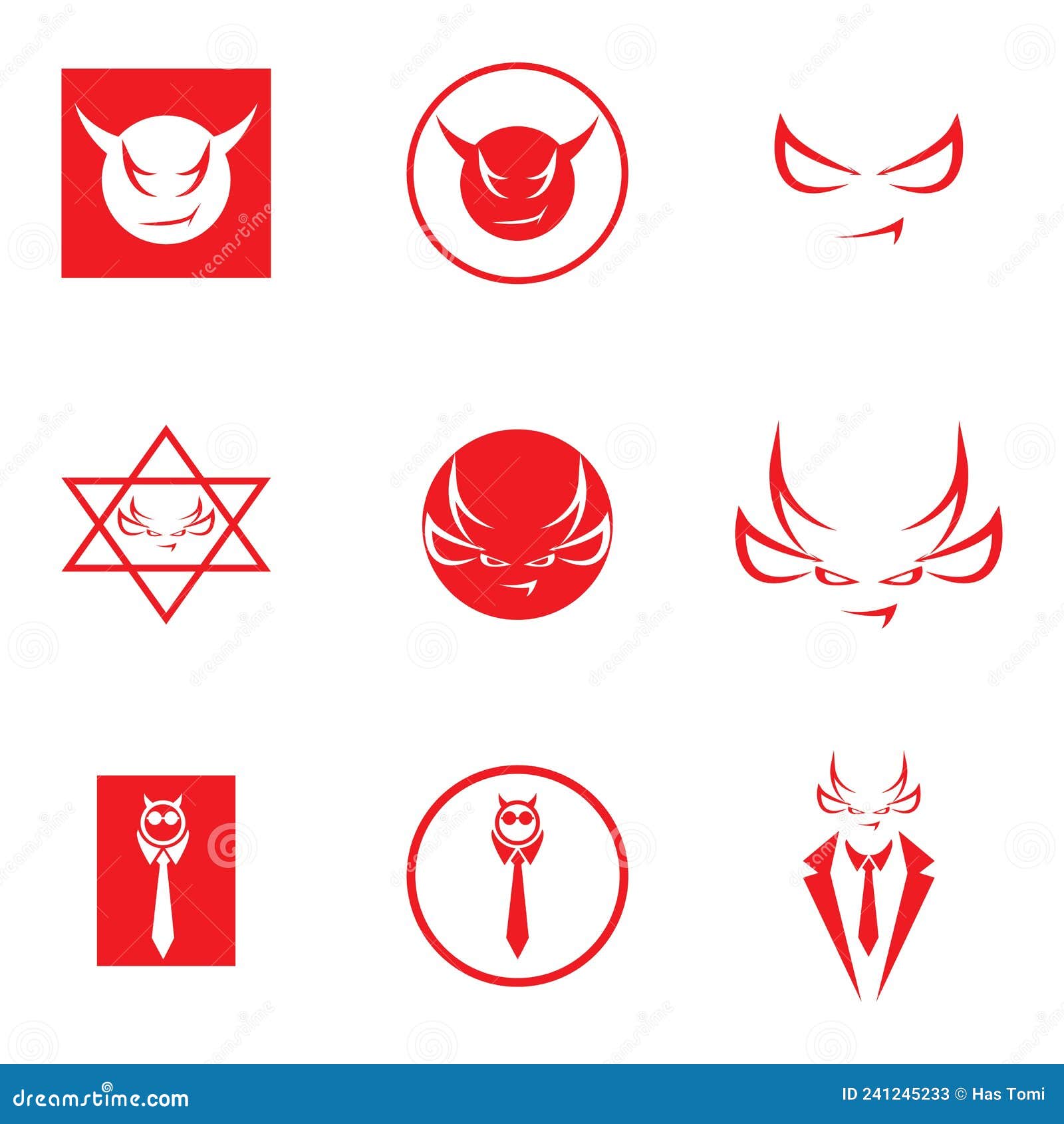 The devil logo and symbol stock illustration. Illustration of sign ...