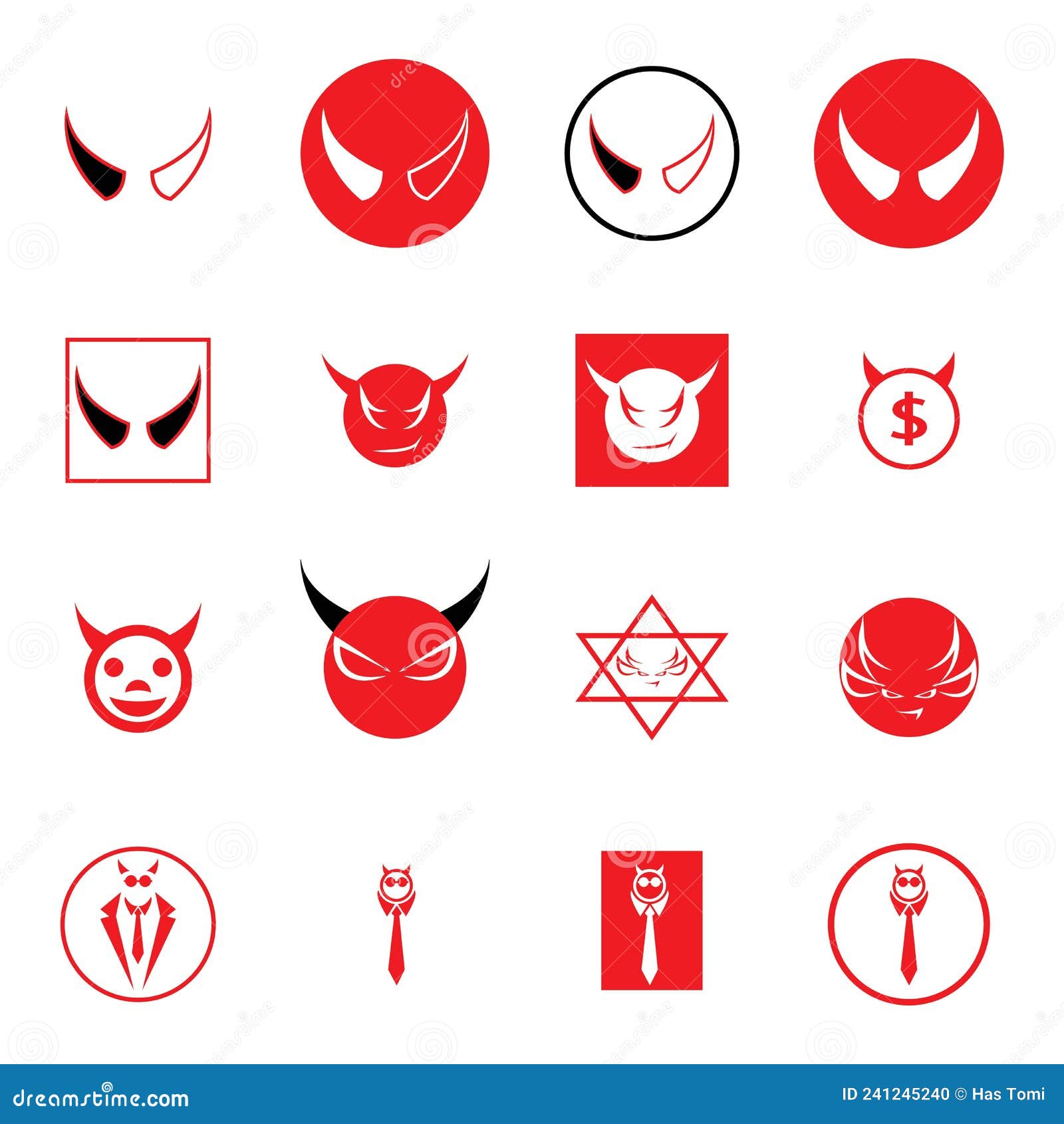 The devil logo and symbol stock illustration. Illustration of horned ...