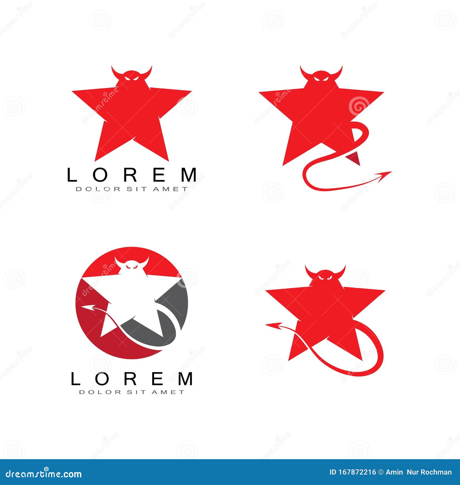 Devil logo template design stock illustration. Illustration of ...