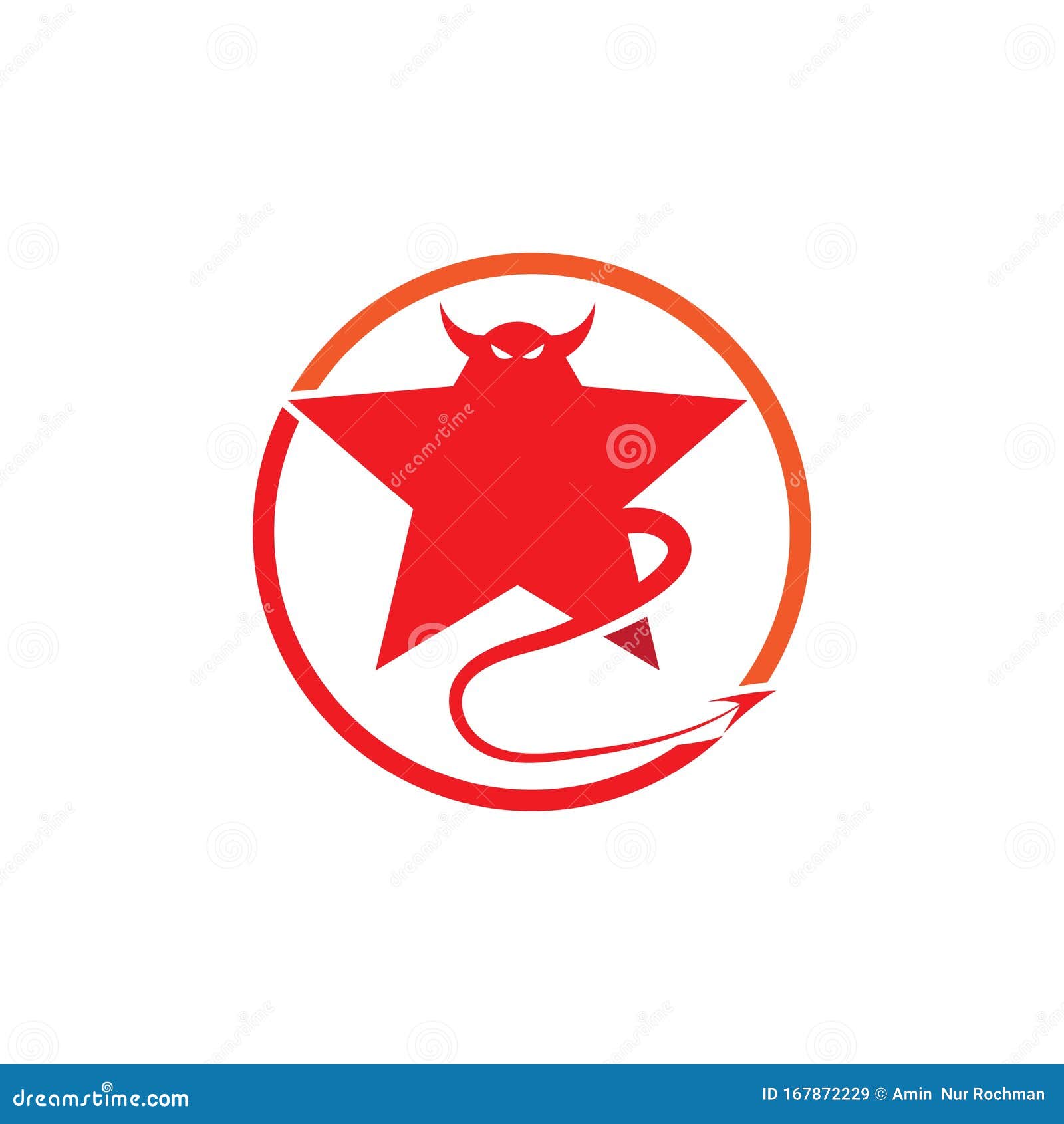 Devil logo template design stock illustration. Illustration of isolated ...