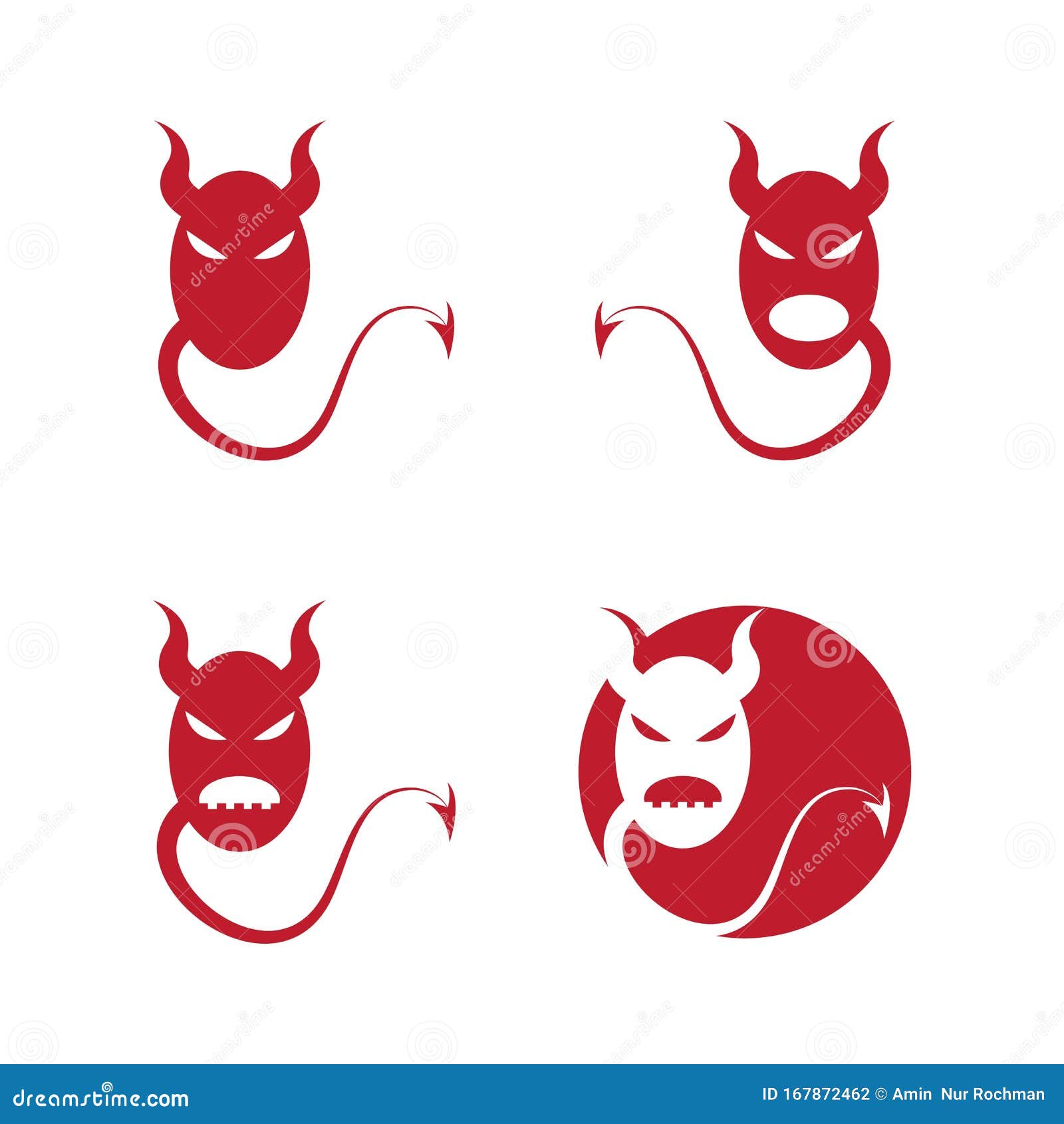 Devil logo template design stock illustration. Illustration of mascot ...