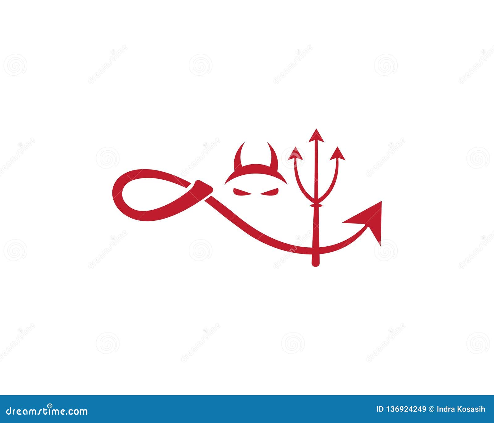 Devil logo template stock vector. Illustration of hell - 136924249