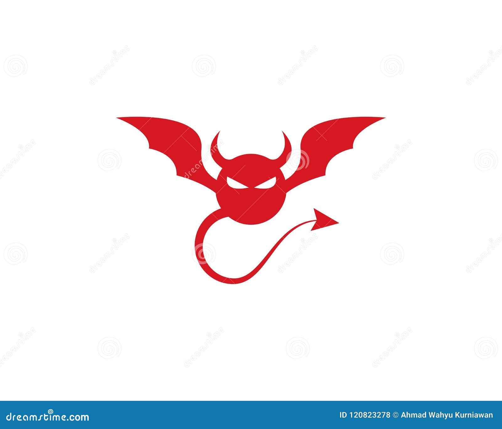 Devil logo vector stock vector. Illustration of mascot - 120823278