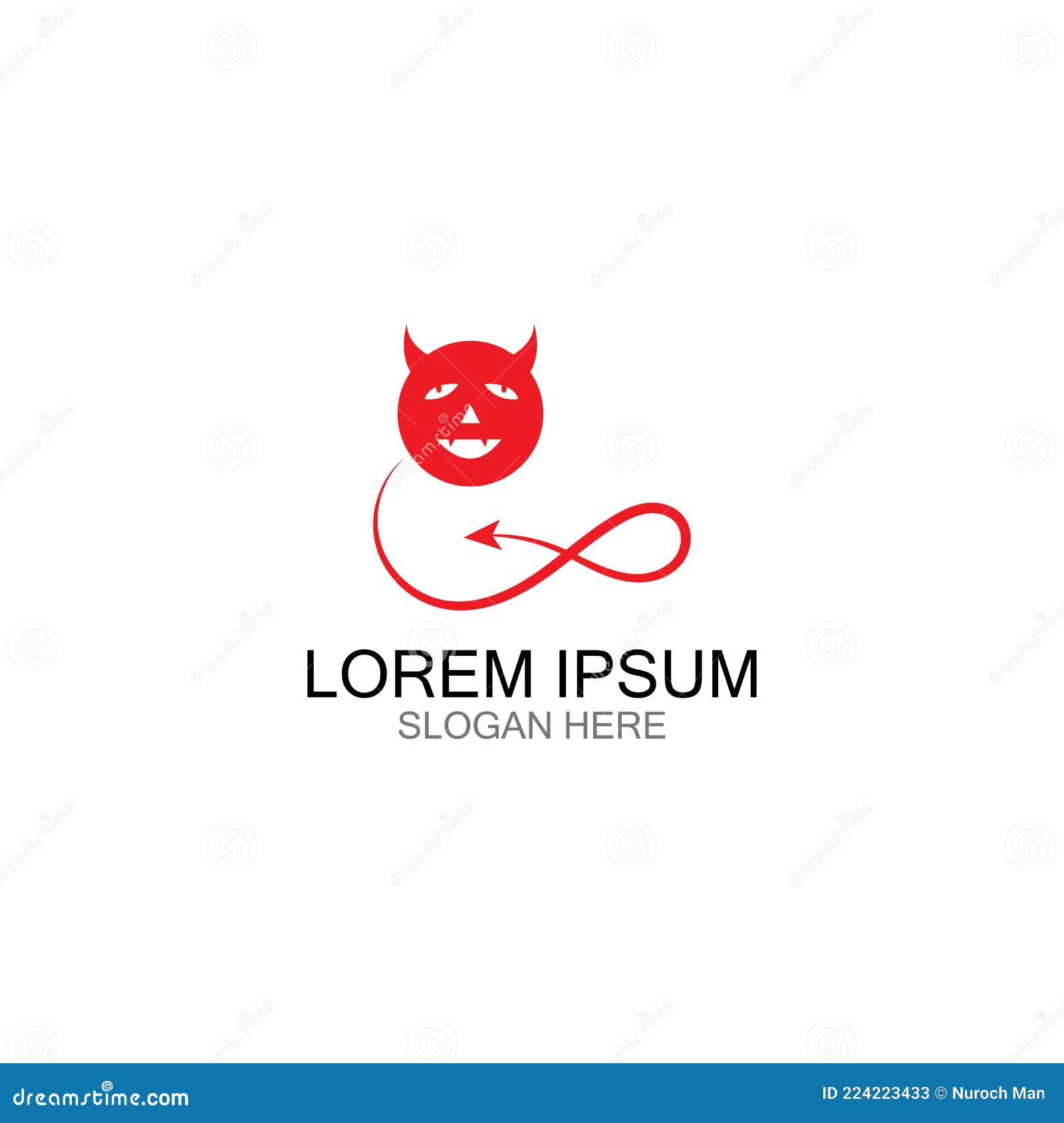Devil Logo Vector Icon Template. Stock Vector - Illustration of mascot ...