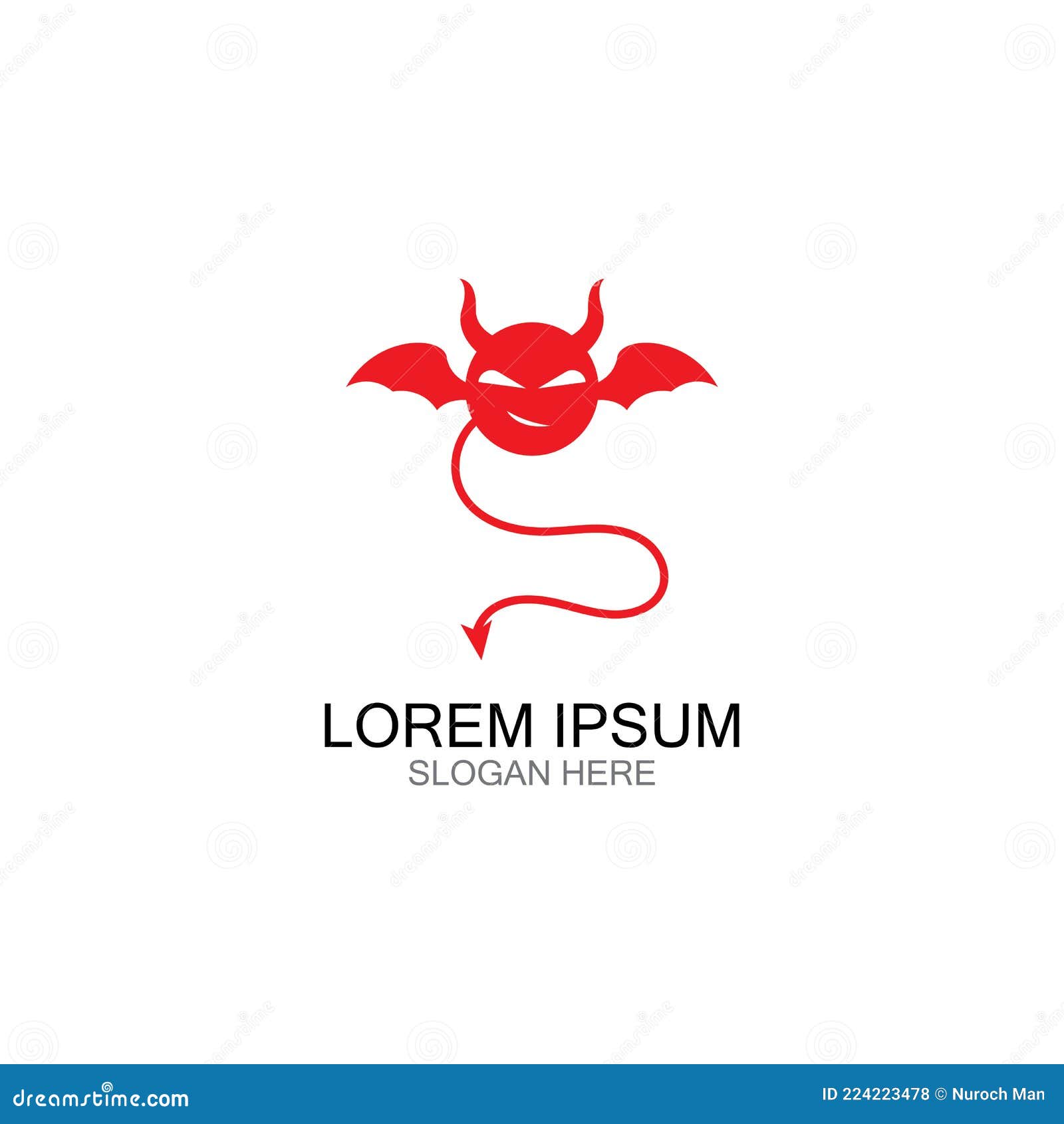 Devil Logo Vector Icon Template. Stock Vector - Illustration of mascot ...