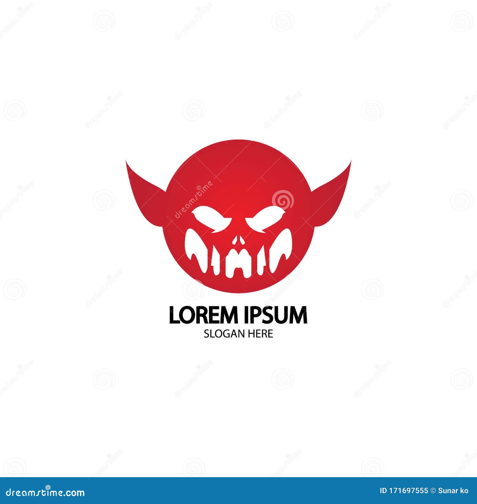 Devil Logo Vector Icon Template Stock Vector - Illustration of hell ...