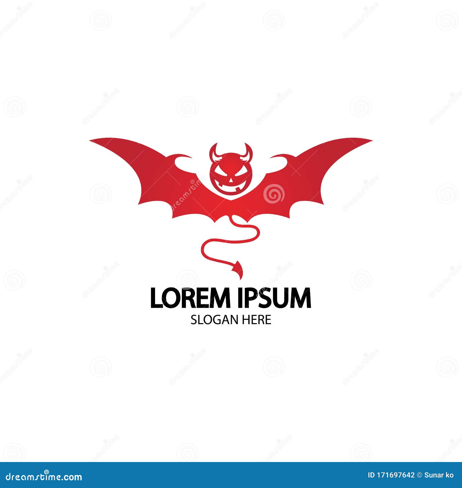 Devil Logo Vector Icon Template Stock Vector - Illustration of graphic ...