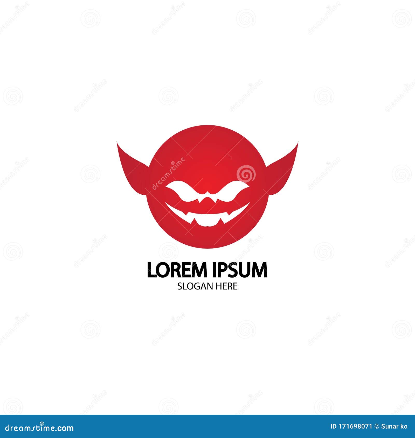 Devil Logo Vector Icon Template Stock Vector - Illustration of scary ...