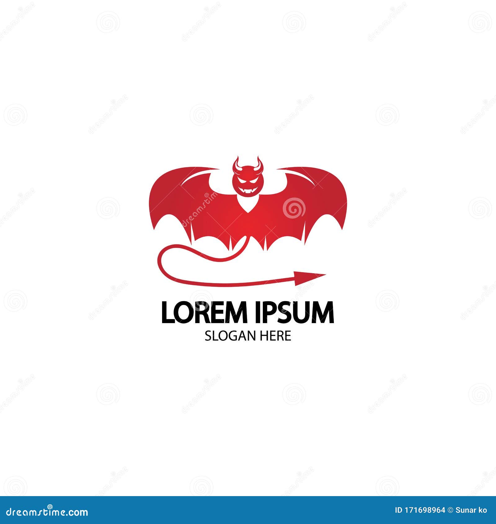 Devil Logo Vector Icon Template Stock Illustration - Illustration of ...