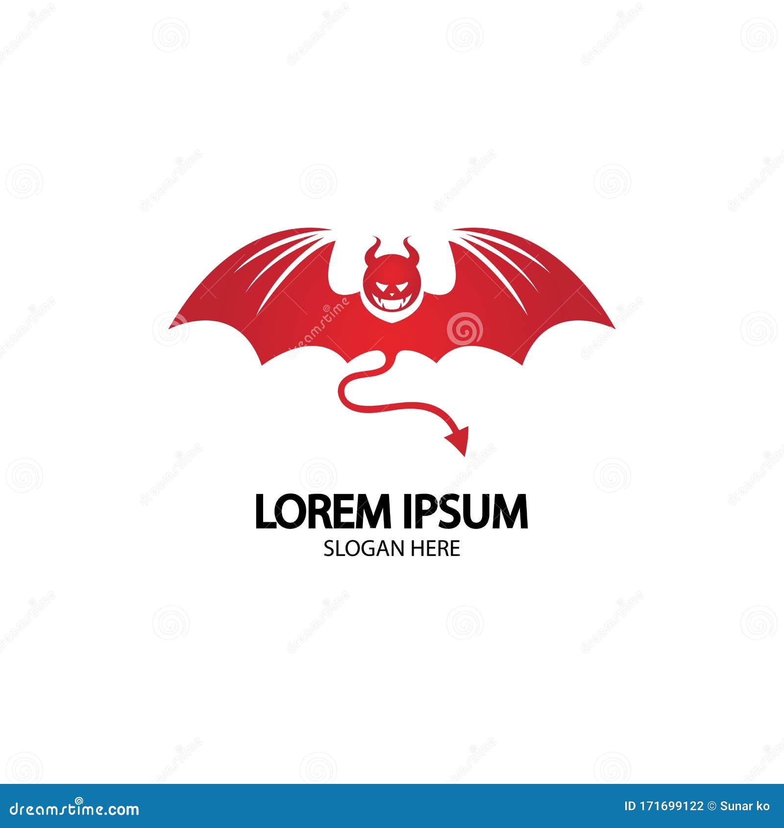 Devil Logo Vector Icon Template Stock Vector - Illustration of logotype ...