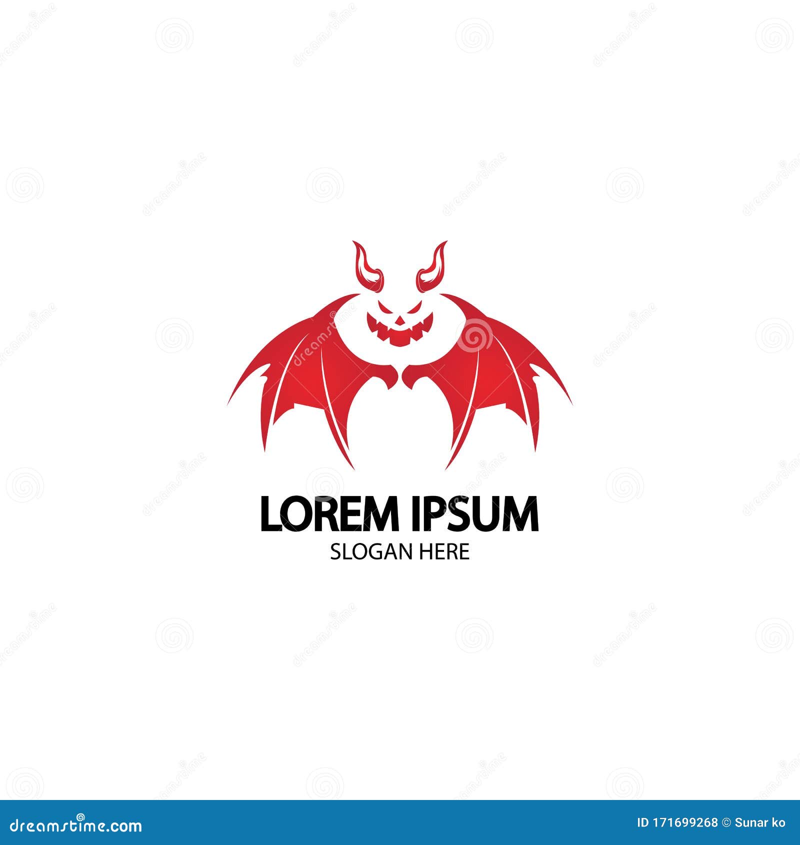 Devil Logo Vector Icon Template Stock Vector - Illustration of ...