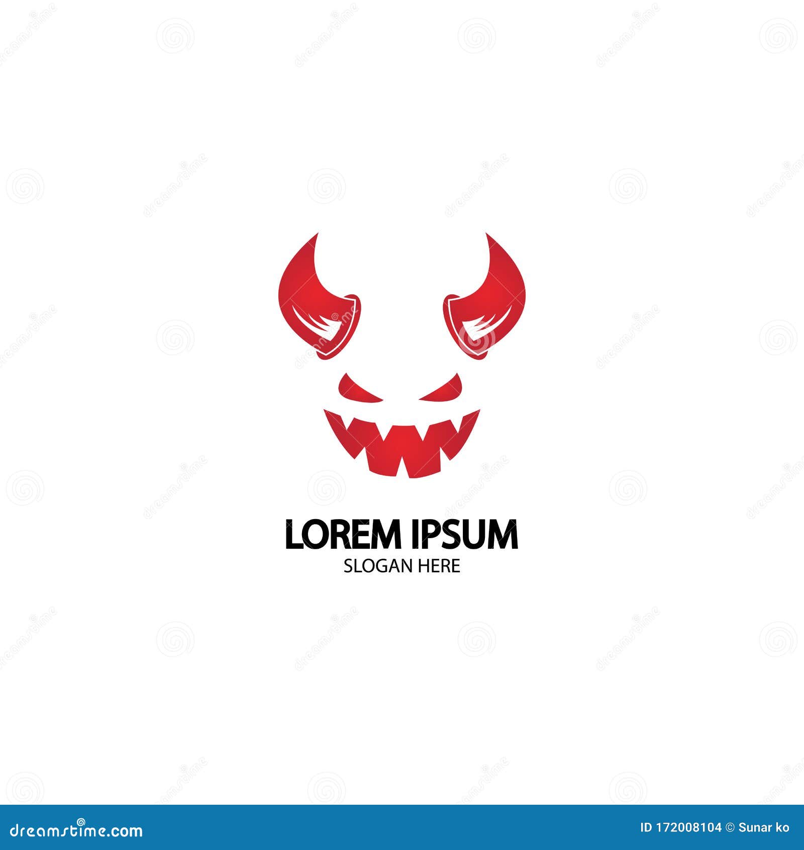 Devil Logo Vector Icon Template Stock Vector - Illustration of evil ...