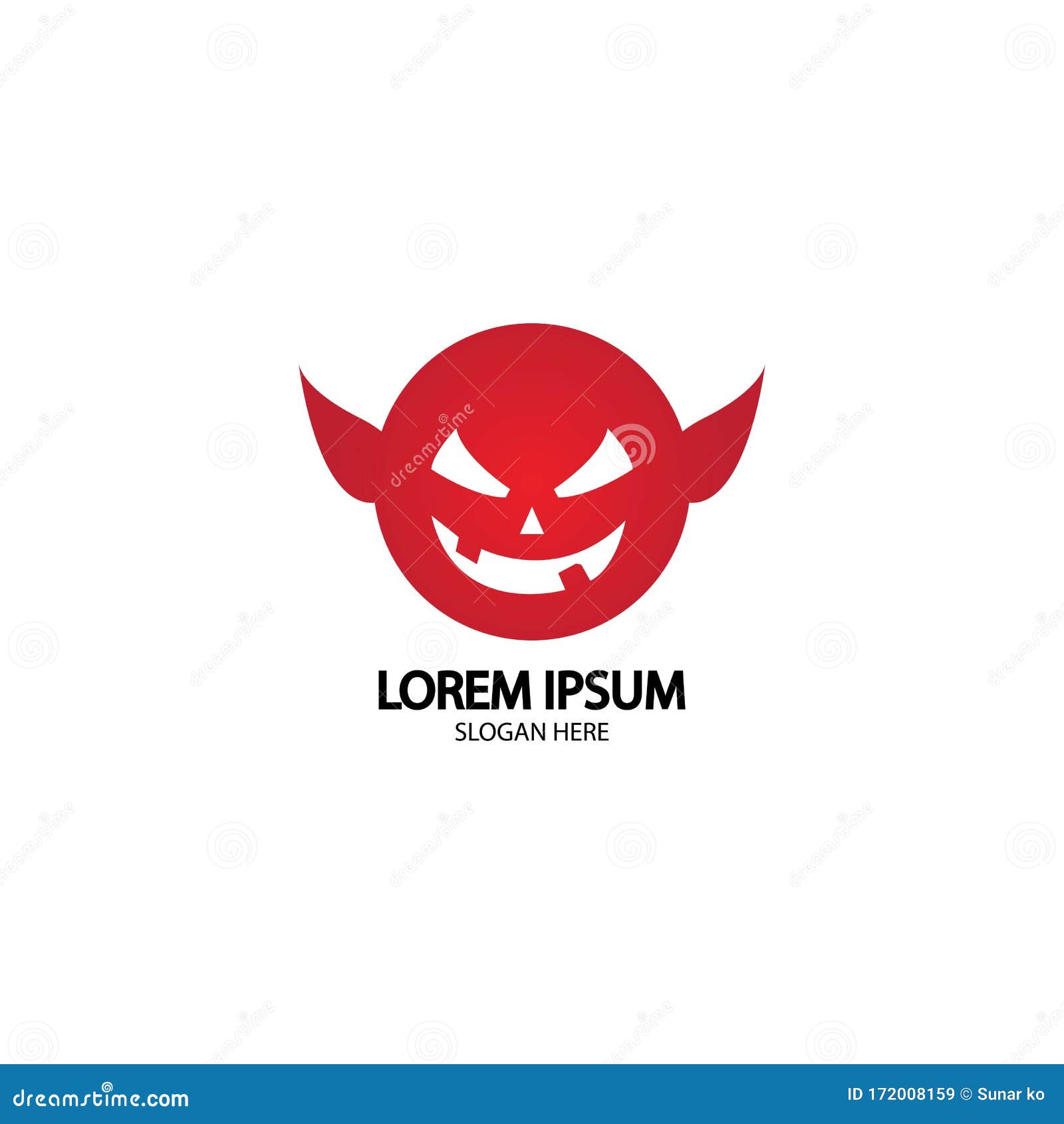 Devil Logo Vector Icon Template Stock Vector - Illustration of concept ...
