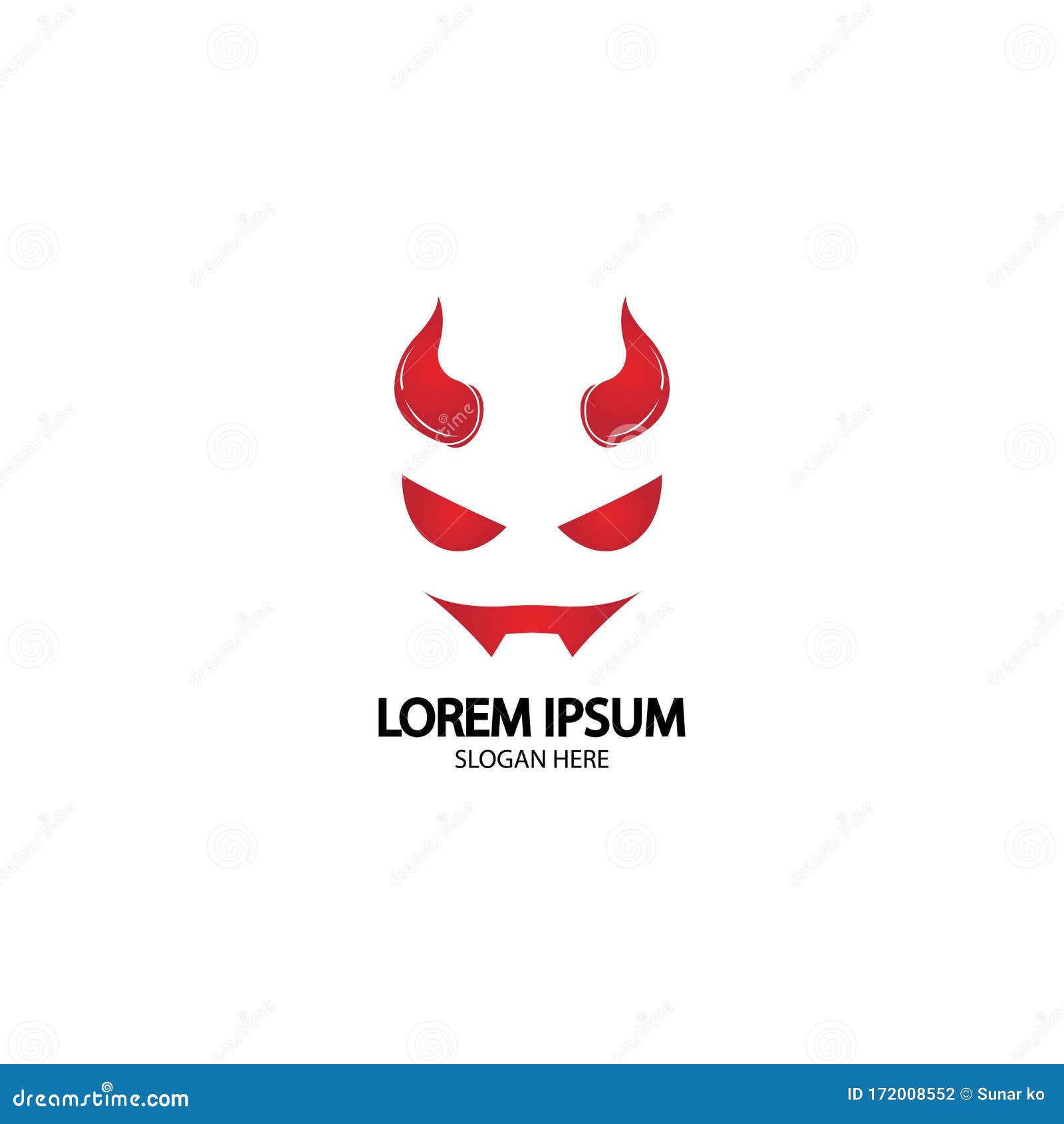 Devil Logo Vector Icon Template Stock Vector - Illustration of icon ...