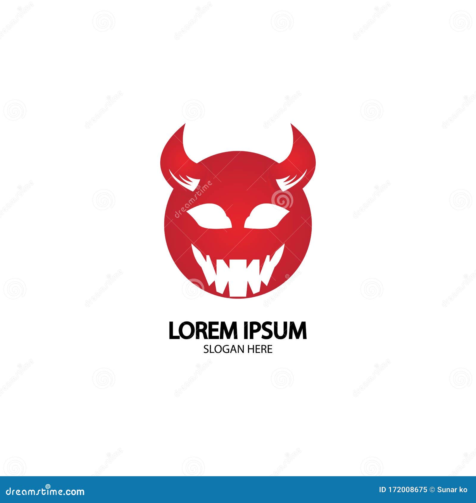 Devil Logo Vector Icon Template Stock Vector - Illustration of head ...