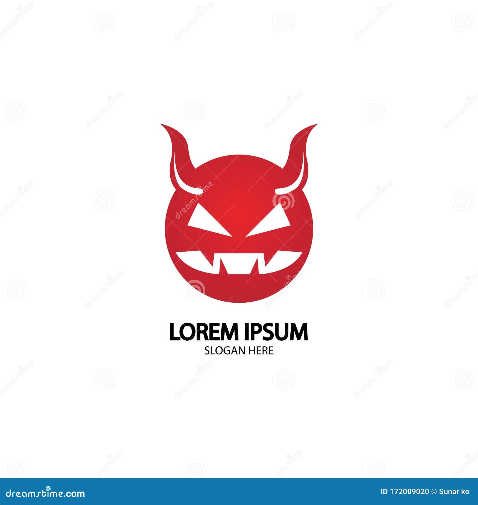 Devil Logo Vector Icon Template Stock Vector - Illustration of concept ...