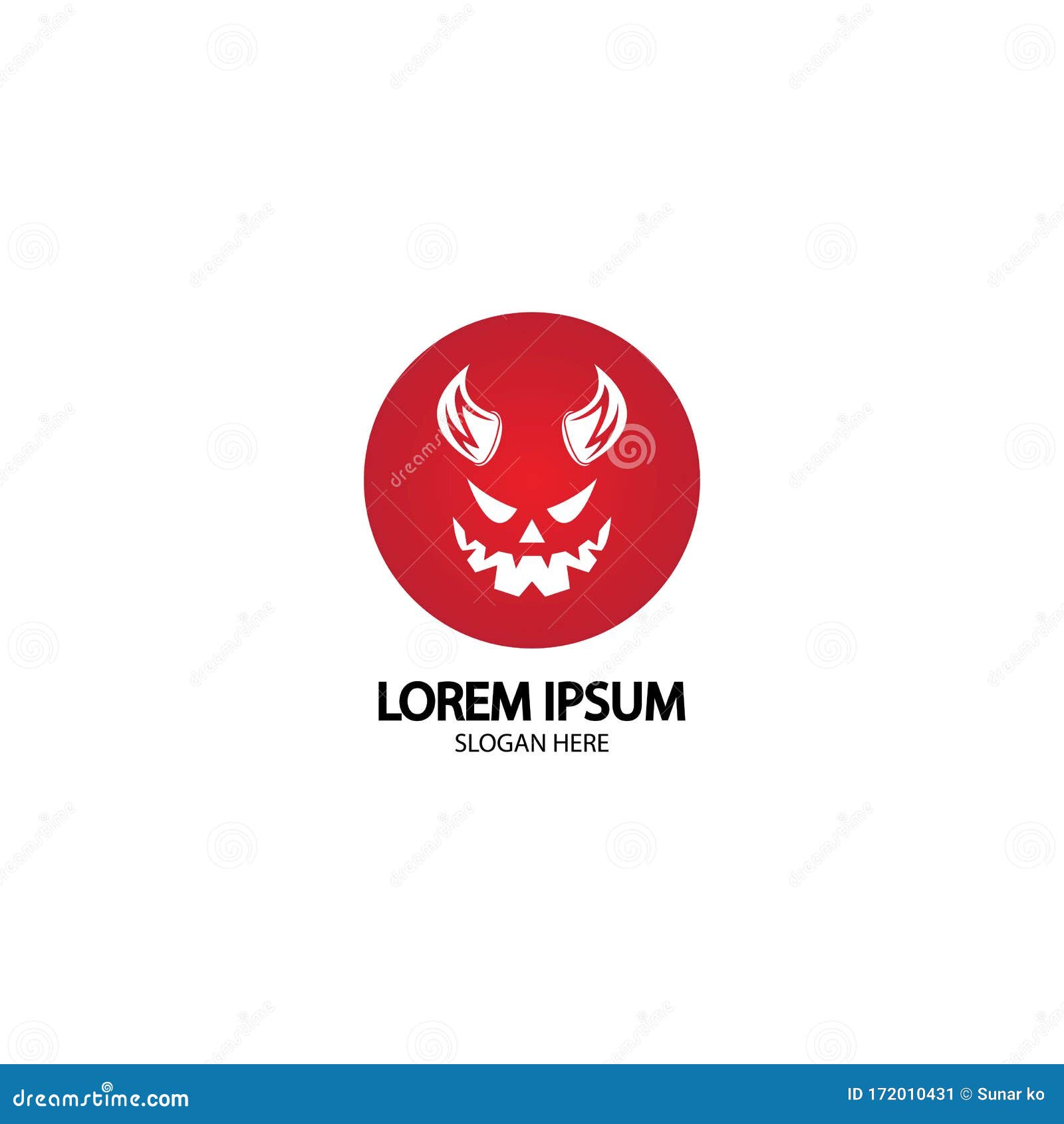 Devil Logo Vector Icon Template Stock Vector - Illustration of ...