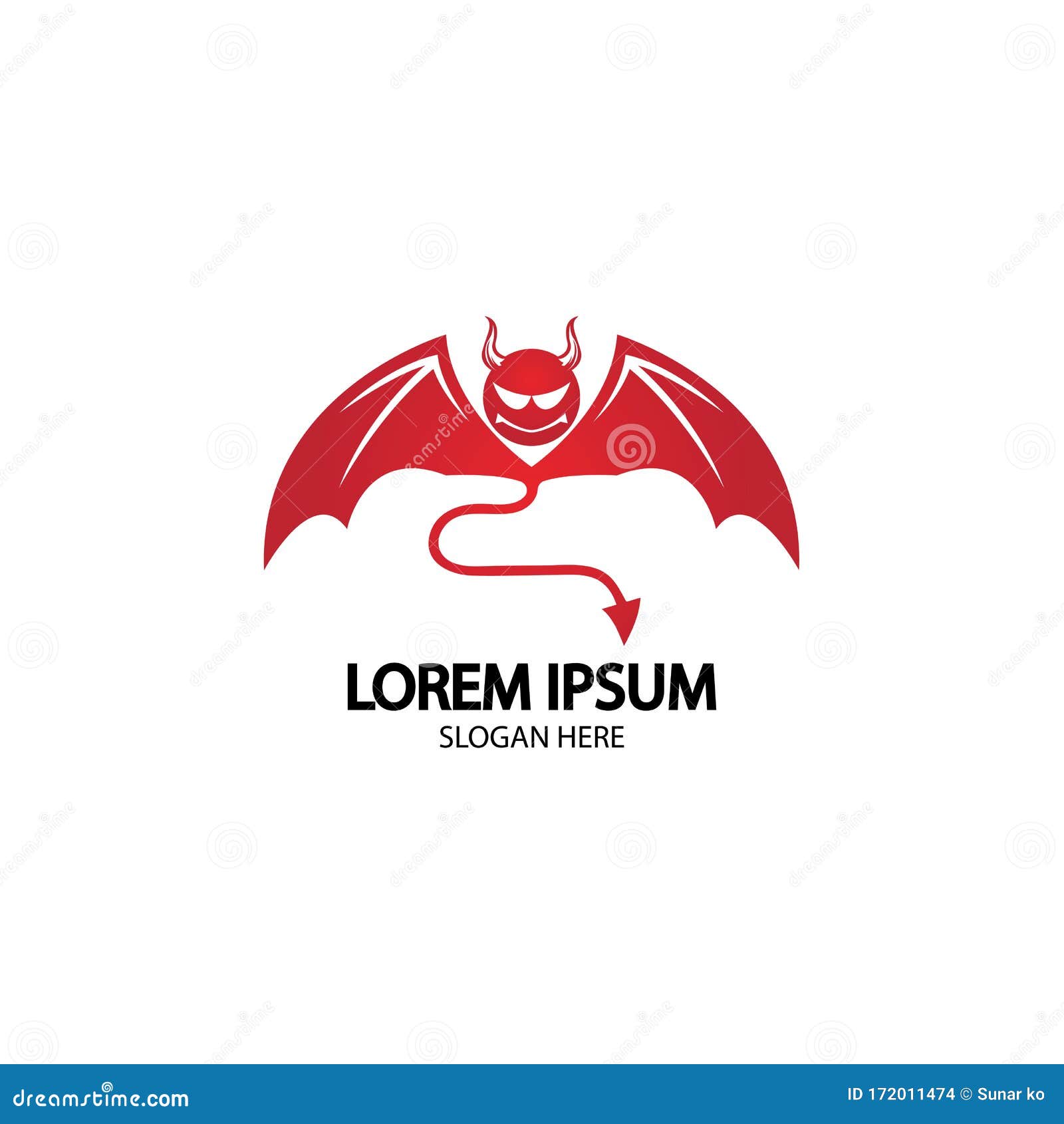 Devil Logo Vector Icon Template Stock Vector - Illustration of angel ...
