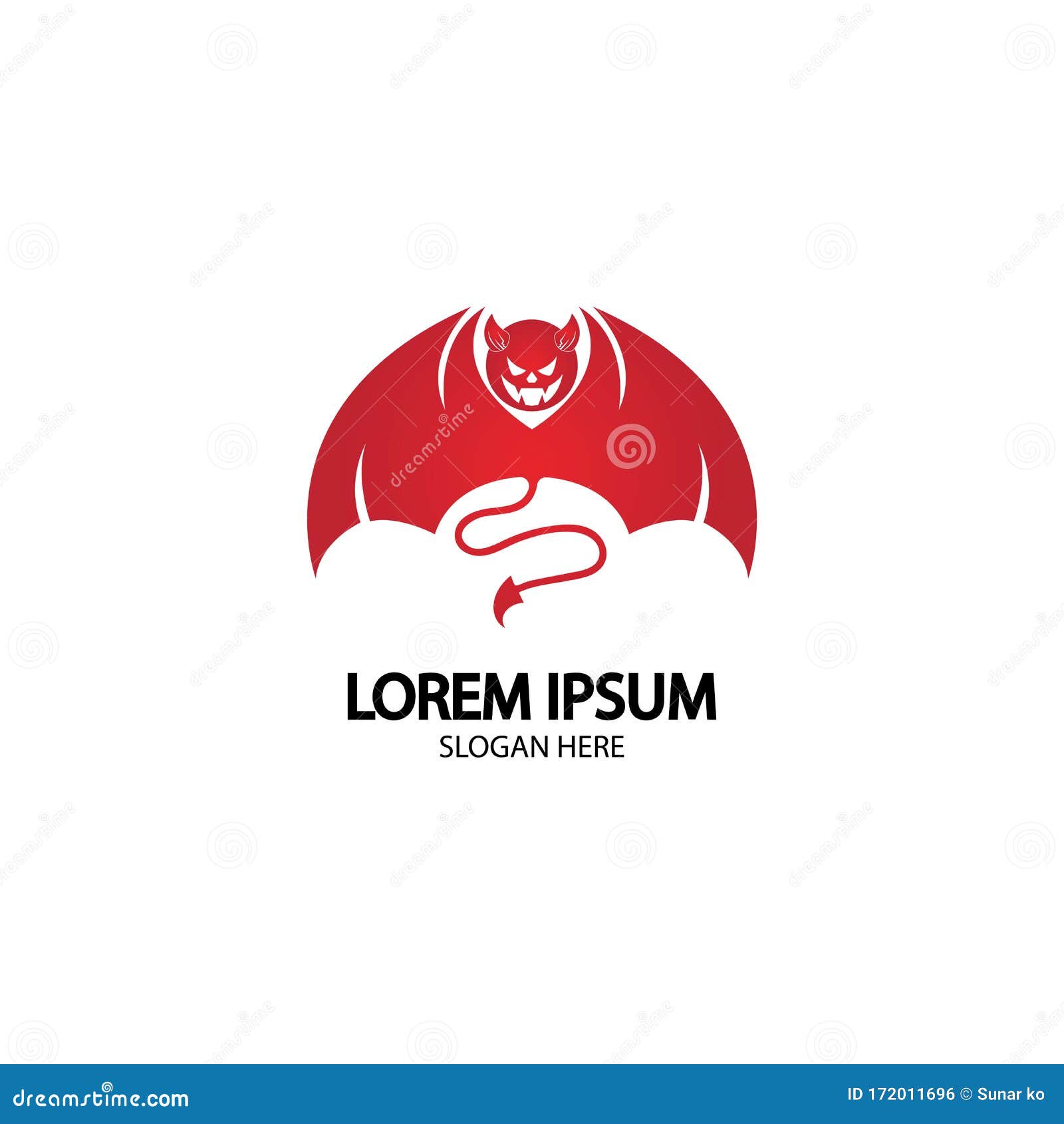 Devil Logo Vector Icon Template Stock Vector - Illustration of sport ...