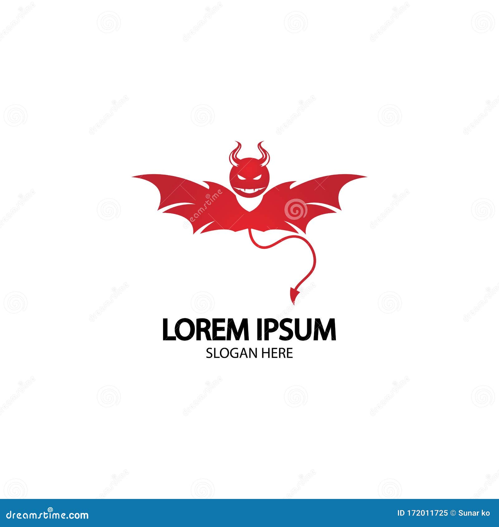Devil Logo Vector Icon Template Stock Vector - Illustration of mascot ...
