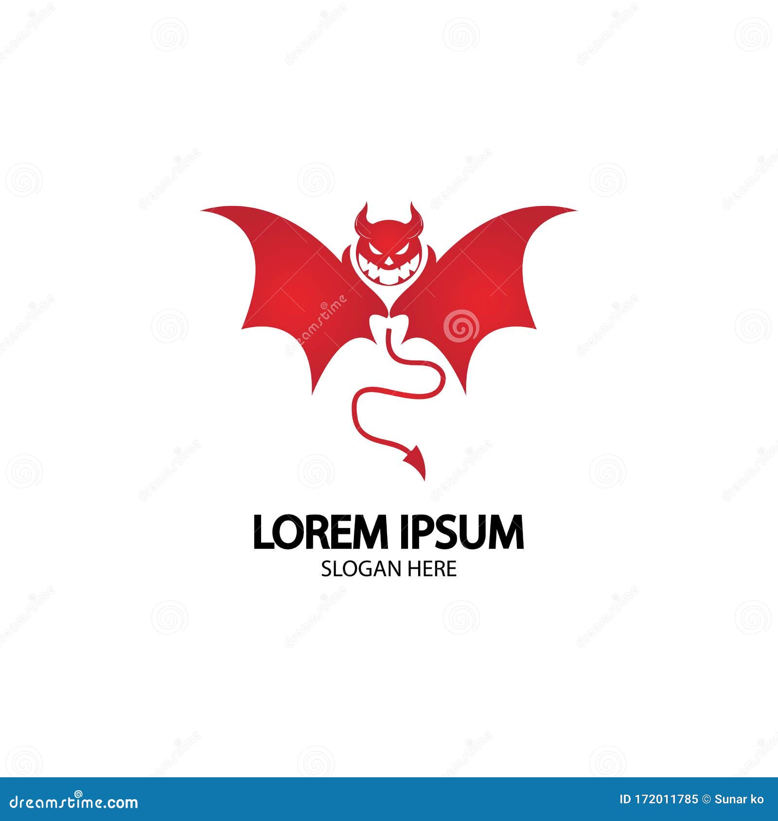 Devil Logo Vector Icon Template Stock Vector - Illustration of vector ...
