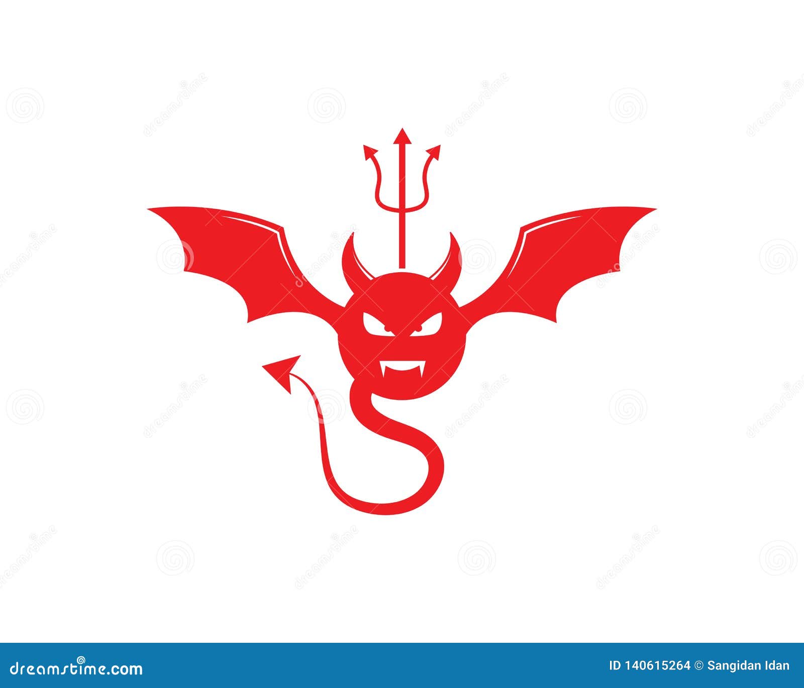 Devil logo vector stock vector. Illustration of devil - 140615264