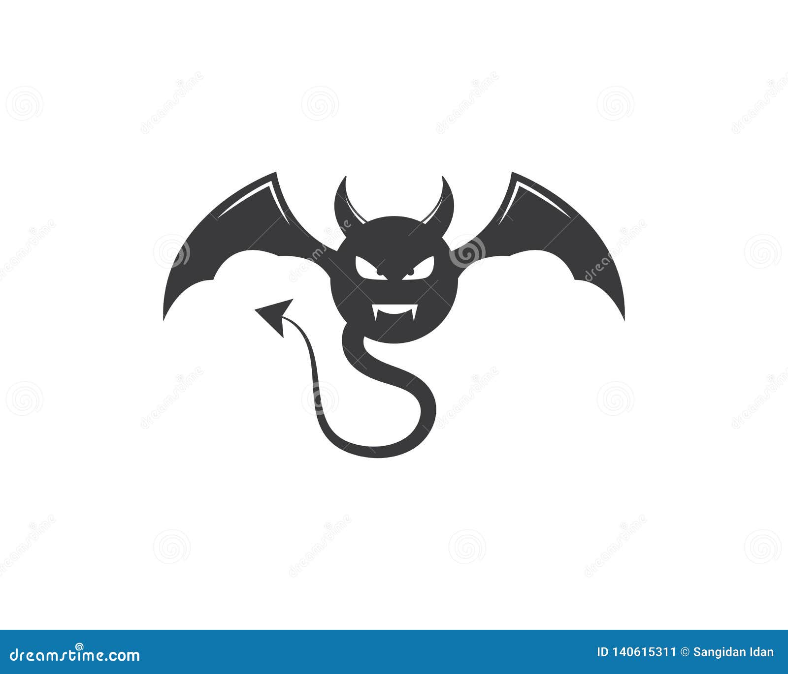 Devil logo vector stock vector. Illustration of devils - 140615311