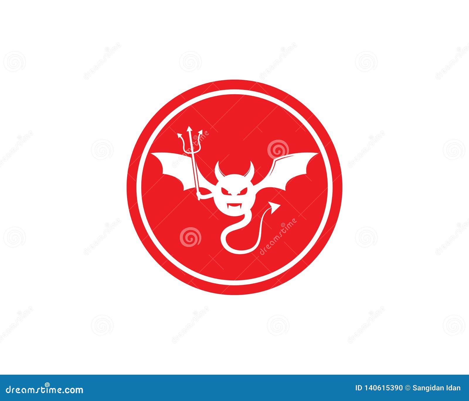 Devil logo vector stock vector. Illustration of scary - 140615390