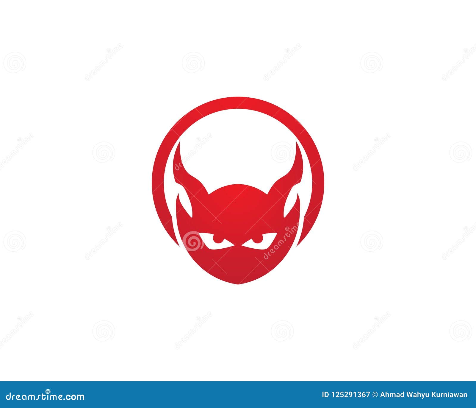 Devil logo vector stock vector. Illustration of mascot - 125291367