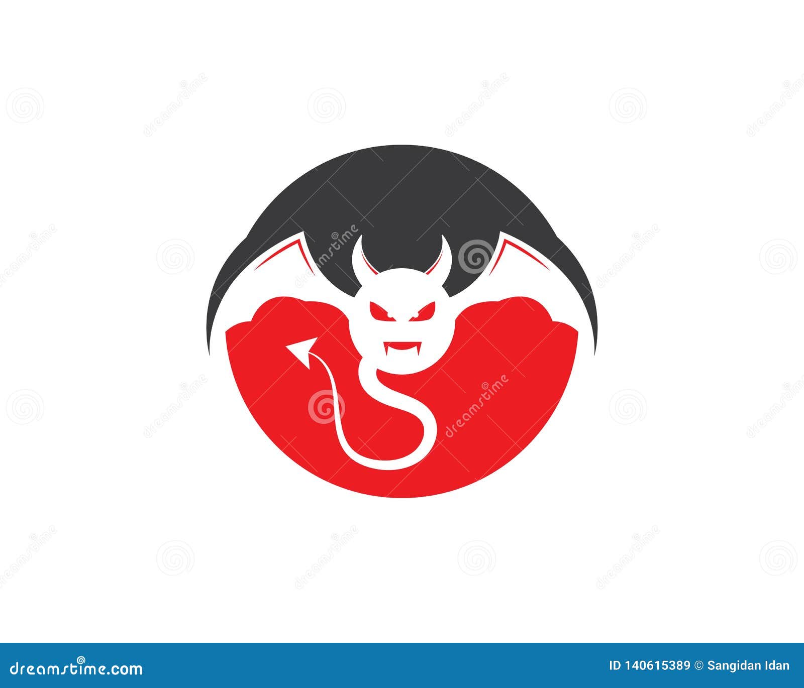Devil logo vector stock vector. Illustration of hell - 140615389