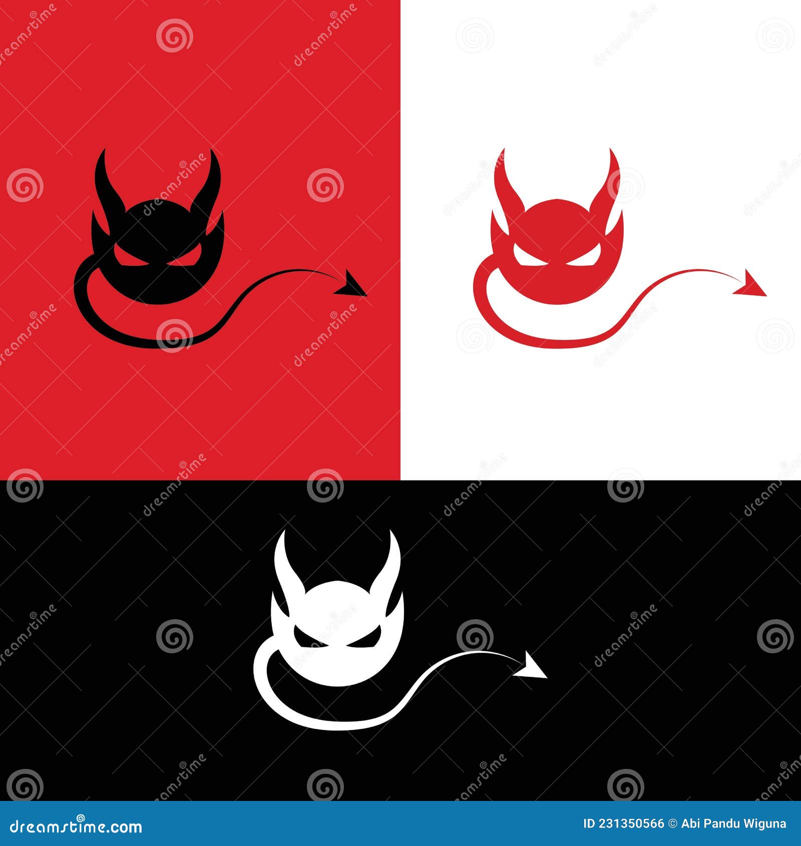 Devil Logo and Vector Template Stock Vector - Illustration of element ...