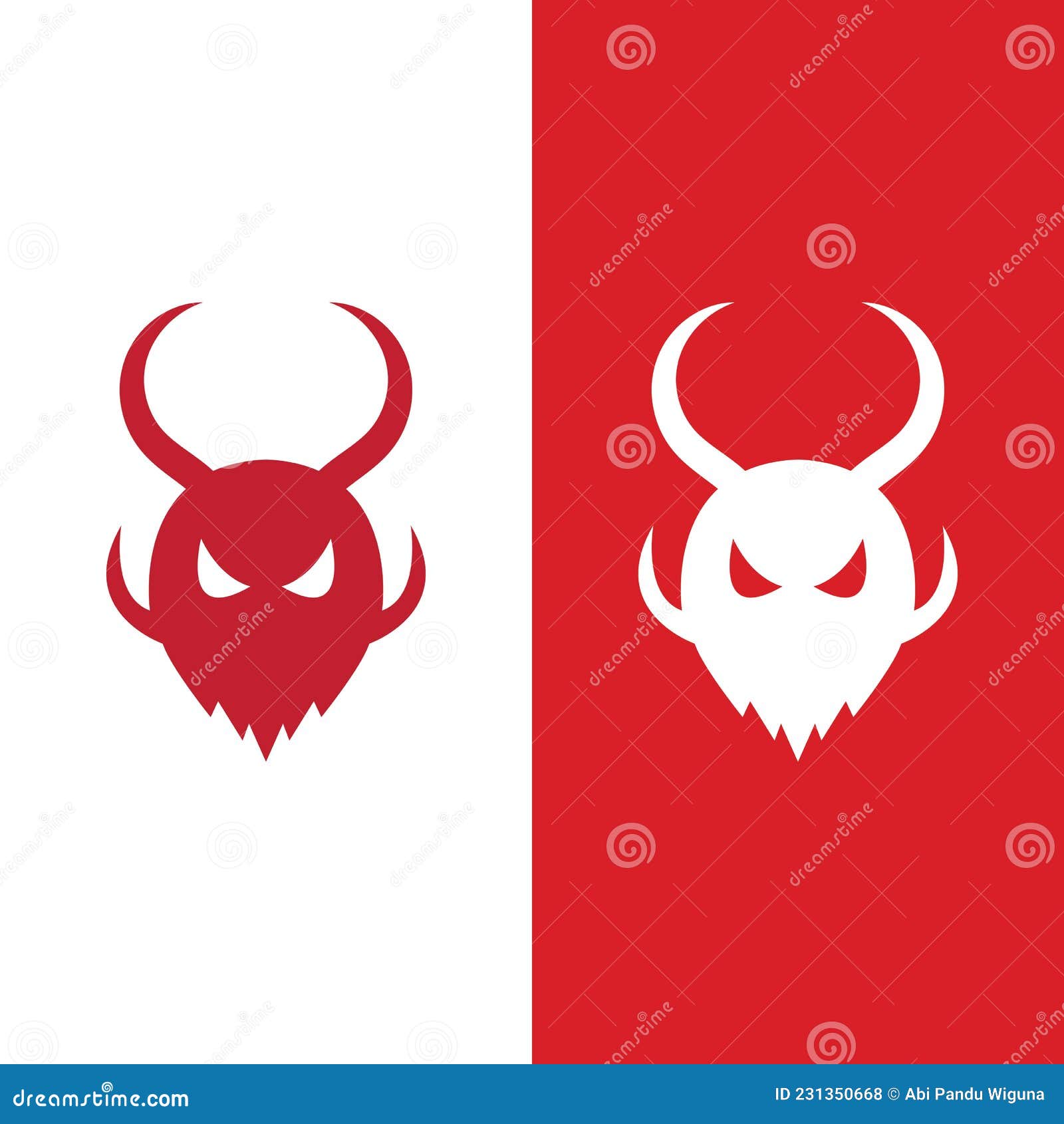Devil Logo and Vector Template Stock Vector - Illustration of head ...