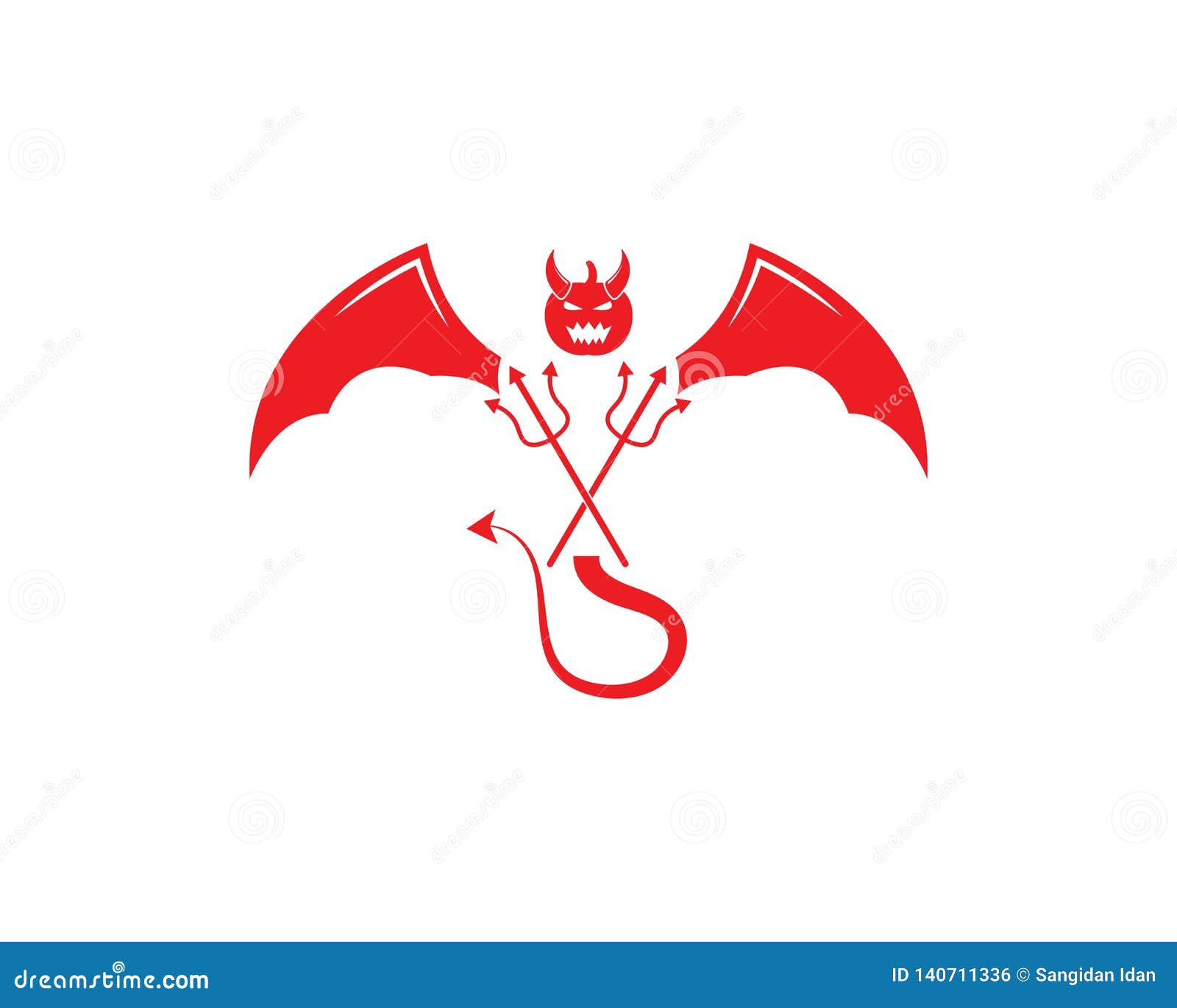 Devil Logo Vector Template Illustration Stock Vector - Illustration of ...