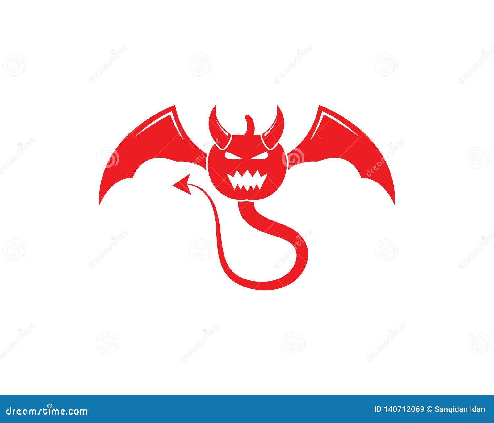 Devil Logo Vector Template Illustration Stock Vector - Illustration of ...